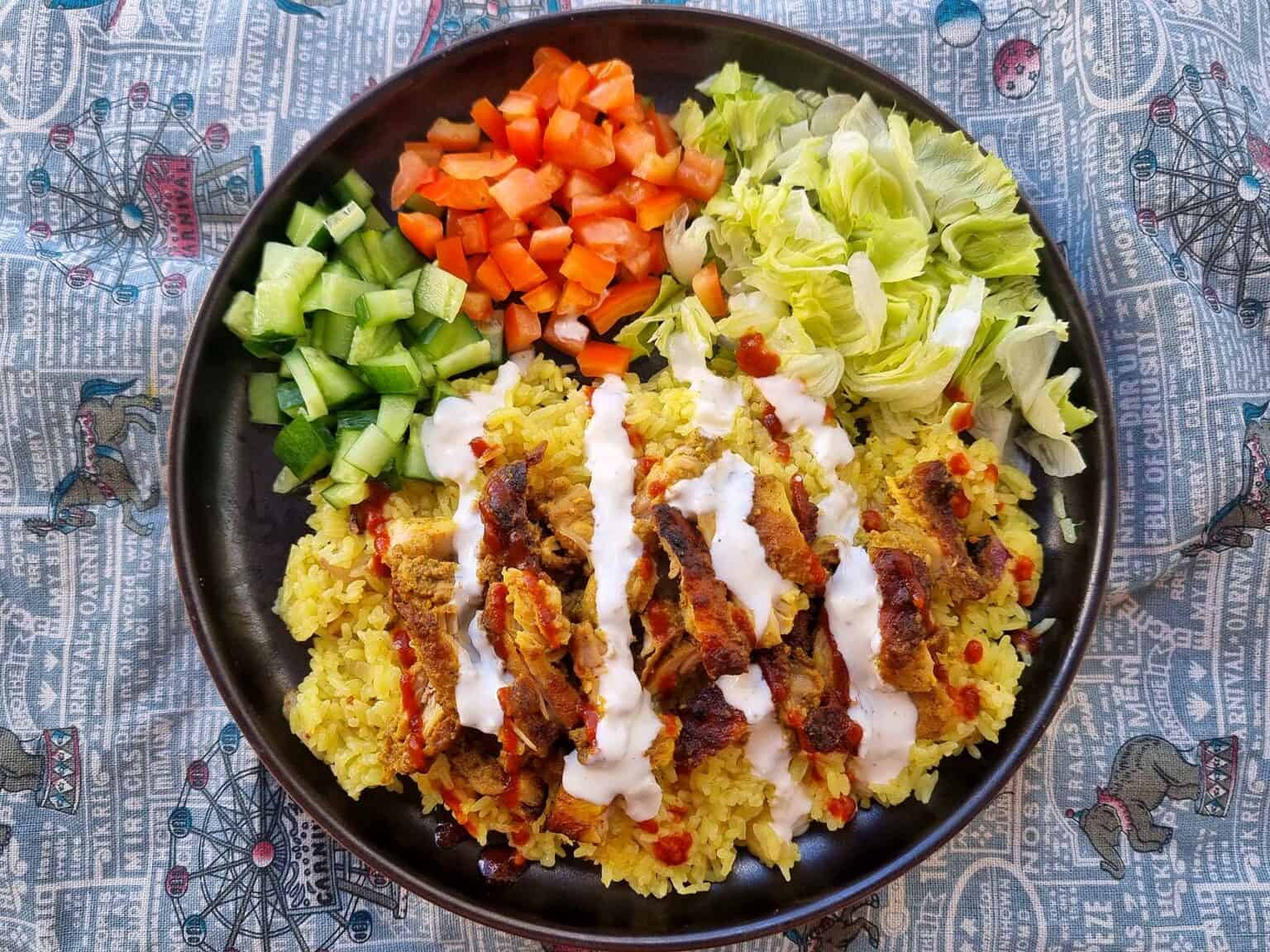 Chicken Shawarma Rice Recipe - The Odehlicious