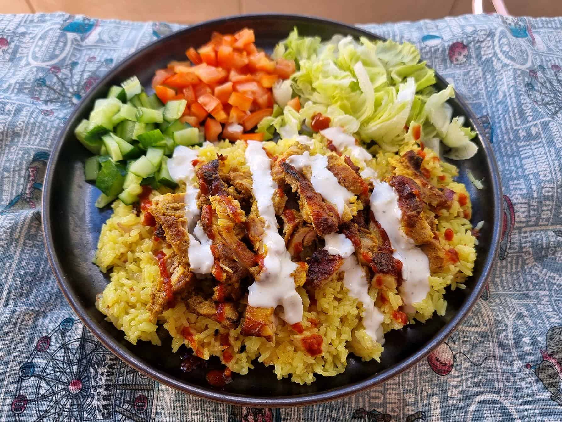 Chicken Shawarma Rice Recipe - The Odehlicious