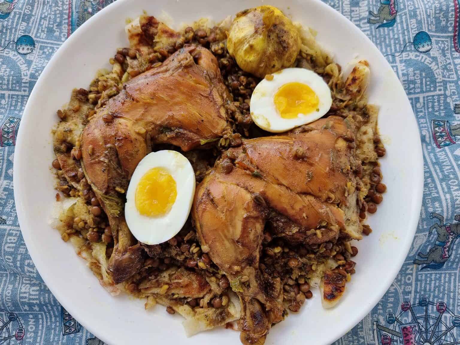 Moroccan Chicken Rfissa Recipe - The Odehlicious